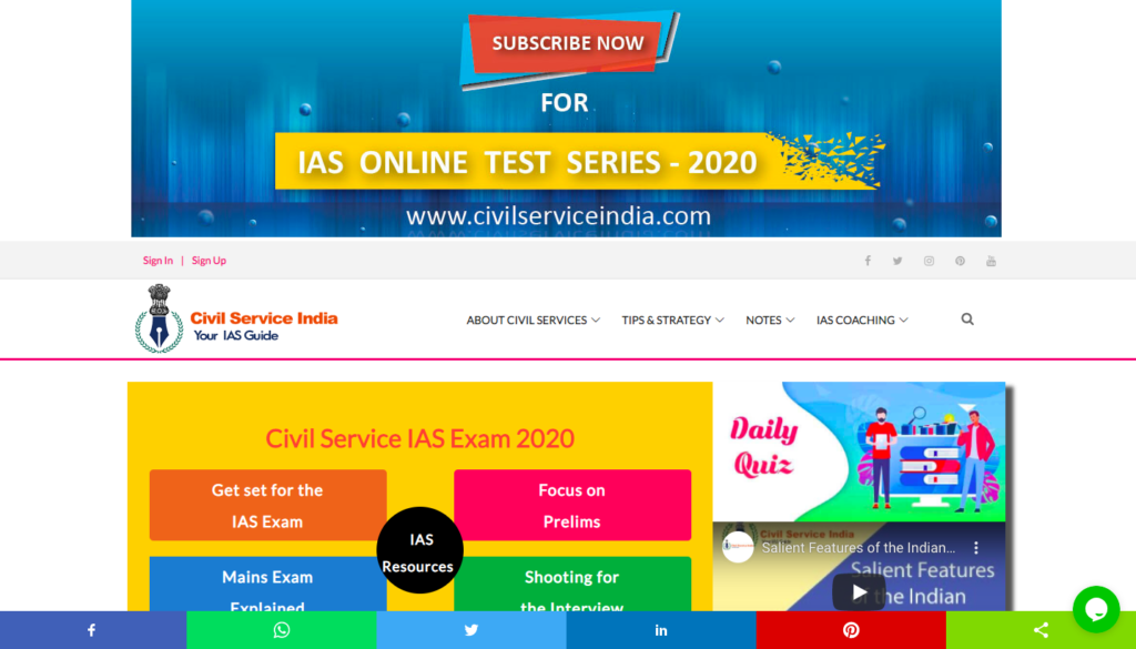 Top 31 Online IAS Coaching Platforms with Lecture & Test factors ...