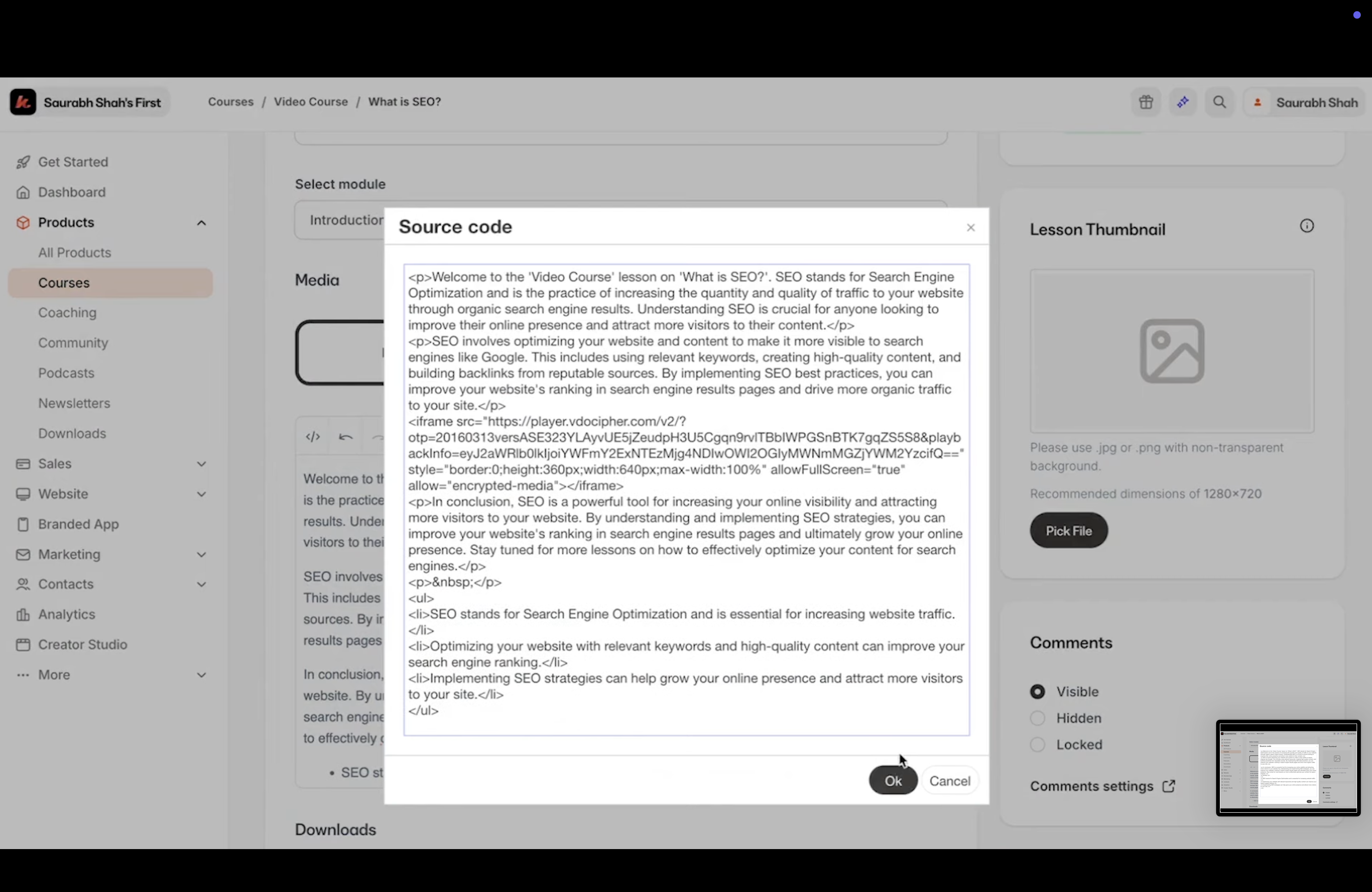 How to Embed Video in Kajabi - VdoCipher