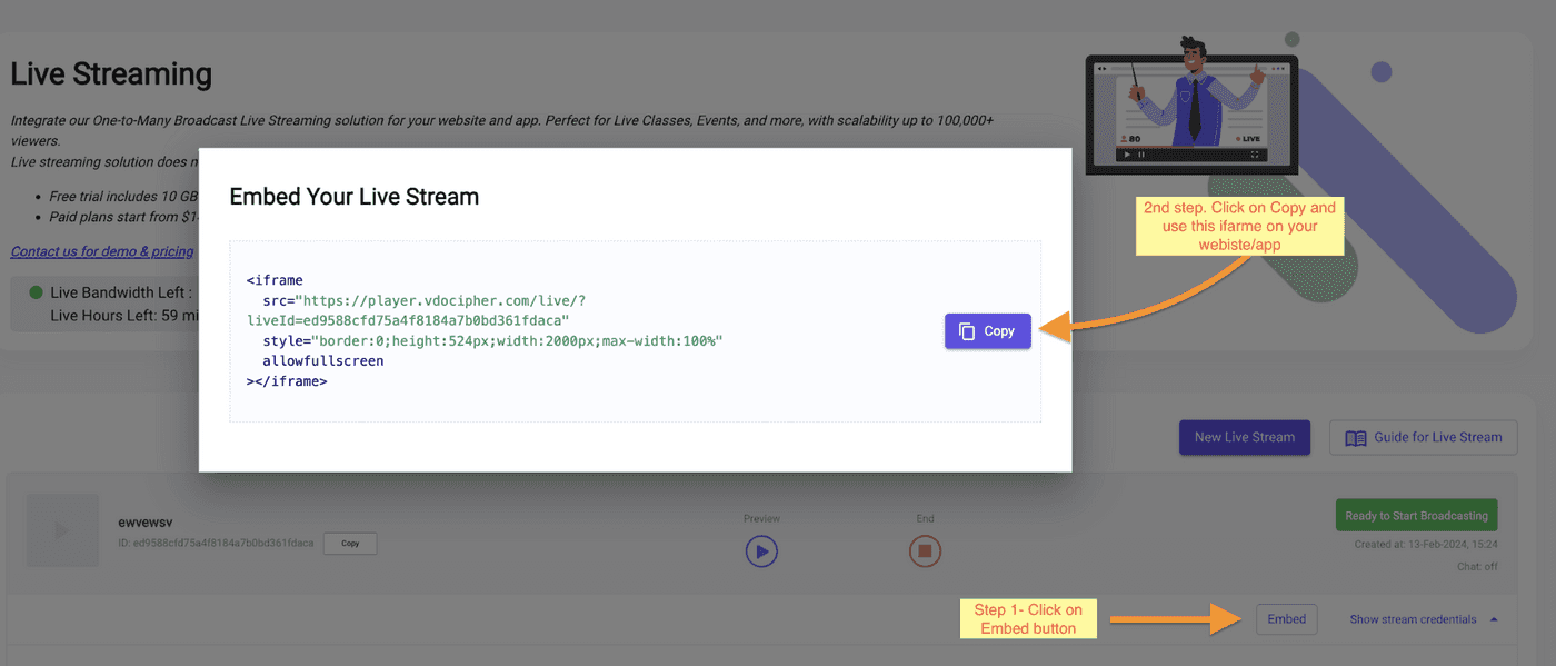 Once you use this iframe code on your website/app pages, the viewers ...